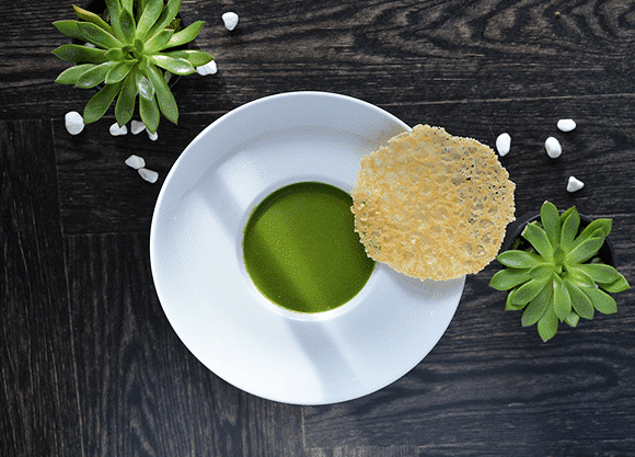 La recette de potage aux rapinis et épinards de Pasquale Vari ...